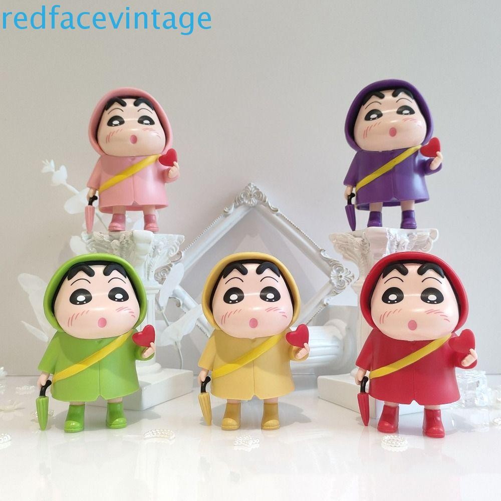 REDFACEVINTAGE Raincoat Crayon Shin-chan Ornament, PVC Crayon Shin-chan ...