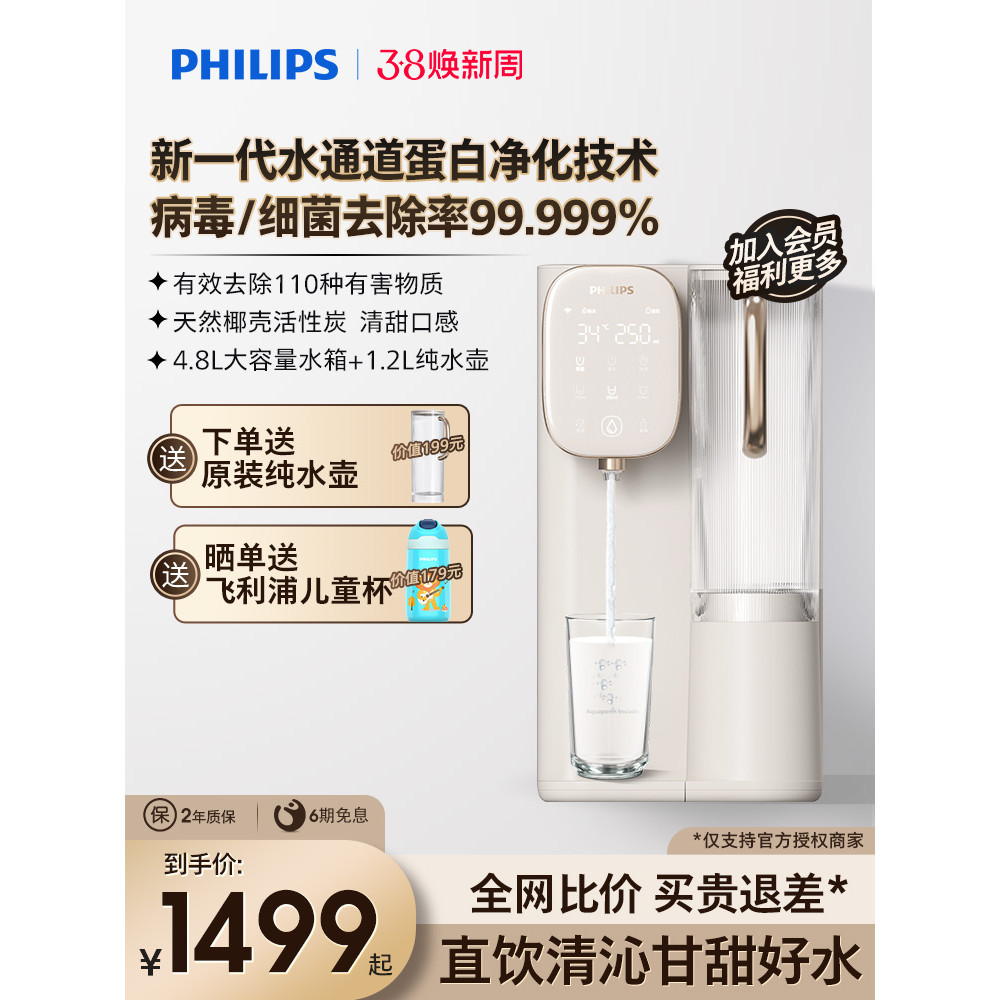 Philips Countertop Water Purifier and Heater, No Installation Required ...