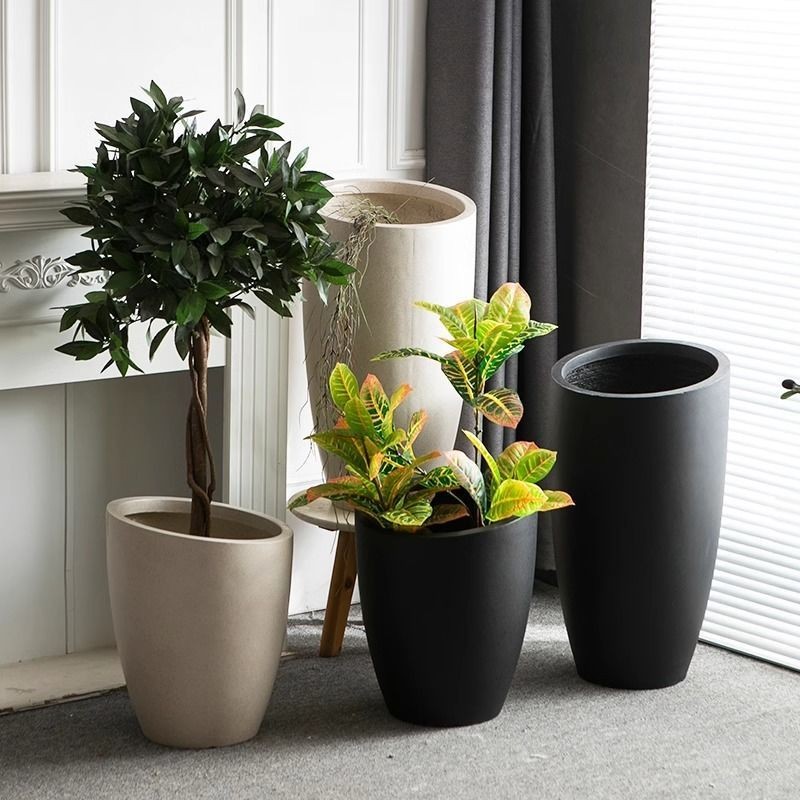 Light luxury, high face value, floor-to-ceiling sloping flower pot ...
