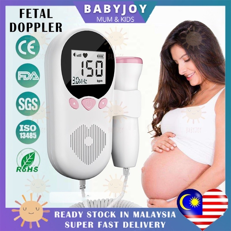 BABYJOY Baby Fetal Doppler Heart Sound Rate Device Ultrasound Detector ...