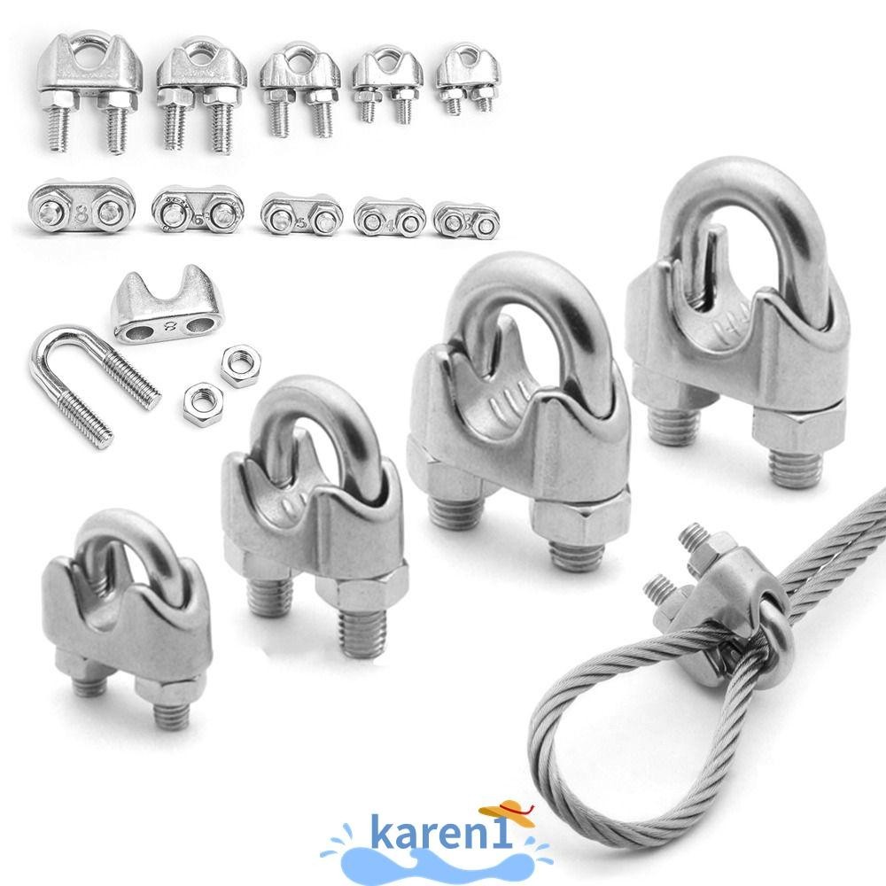 KA 1Pc Wire Rope Sleeve, M2/3/4/5/6/8/10/12/14mm 304 Stainless Steel ...