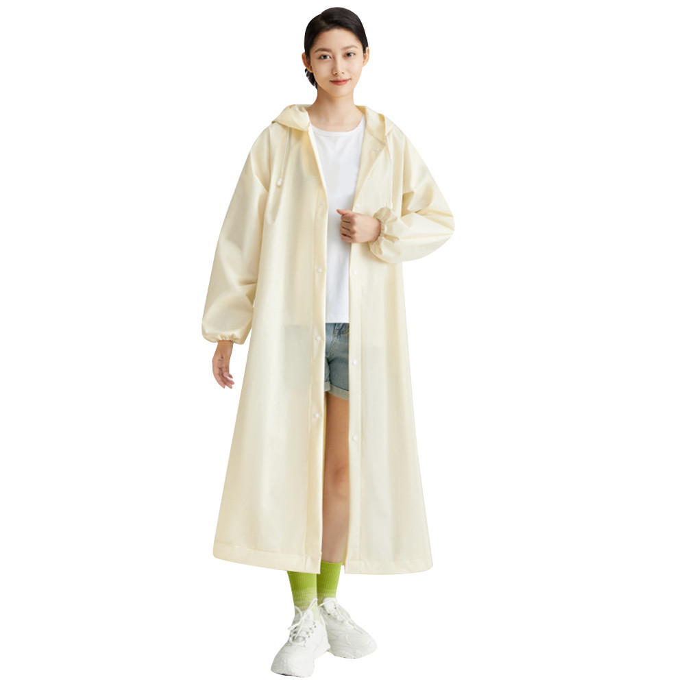 Adult Long Raincoat Drawstring Waterproof Rain Coat for Outdoor Travel ...