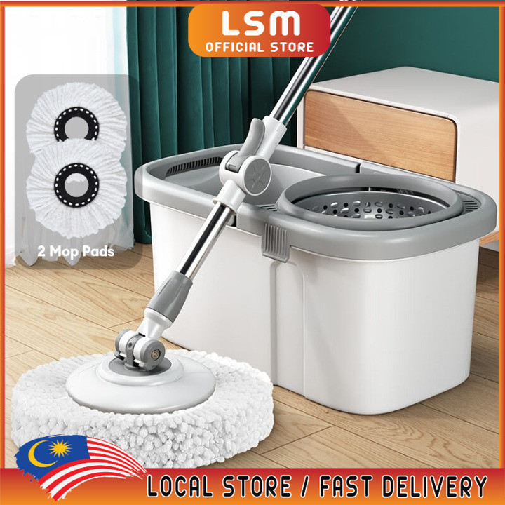 Spin Mop 360 Rotating Spin Mop With Bucket Magic Floor Cleaning Mop ...