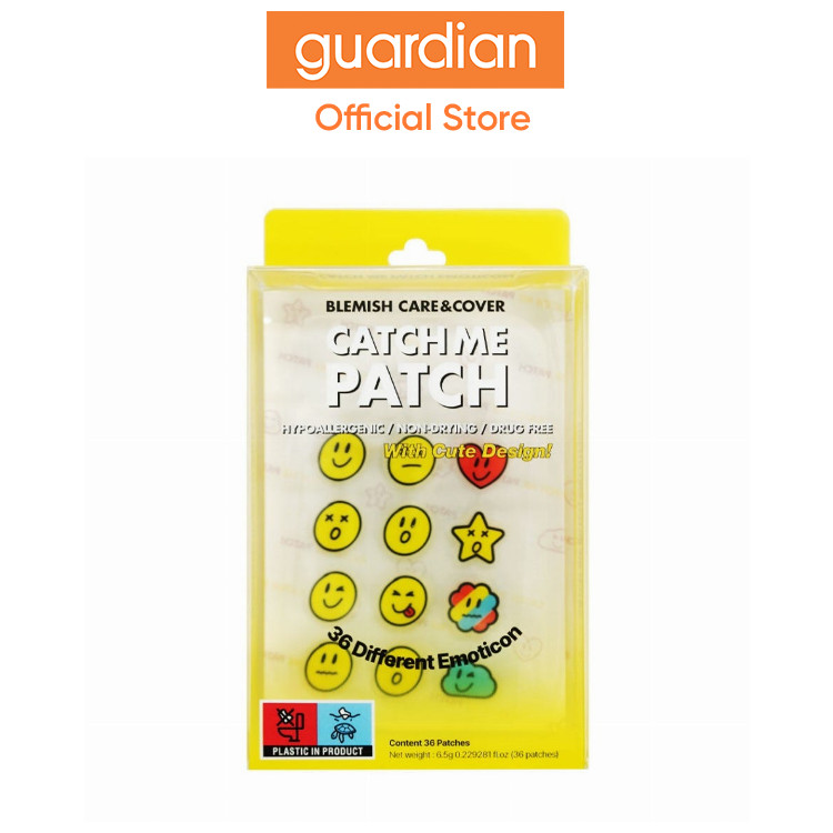 Catch Me Patch Emoticon Blemish Care and Cover 36pc | Shopee Singapore