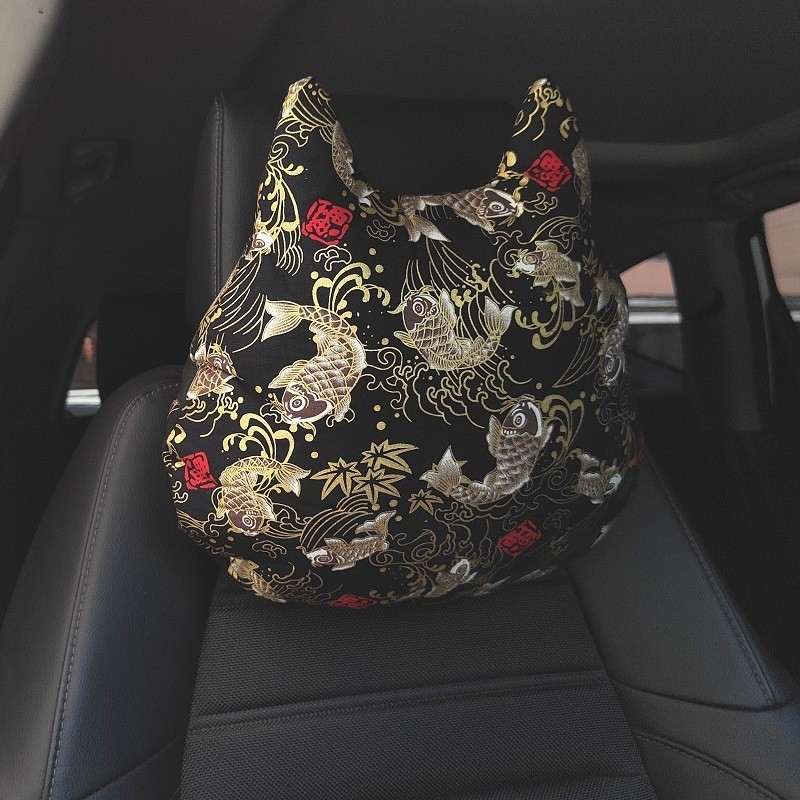 JDM Car Modified Cat Cartoon Headrest Waistrest Universal Cushion ...