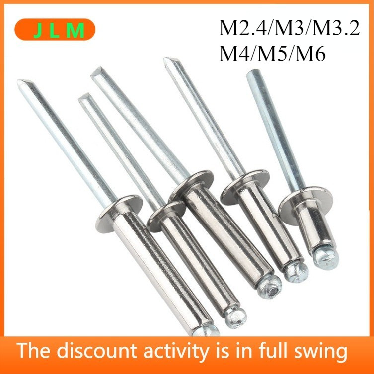 ((JLMO) Pull Stud Stainless Steel 304 Round Head Pull Core Rivets M2.4/M3/M3.2/M4/M5/M6 Pull ...