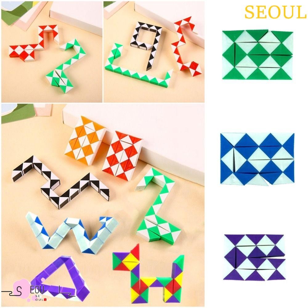 SEOUL Magic Snake Cube, Folding Detachable 24 Speed Magic Snake Ruler ...