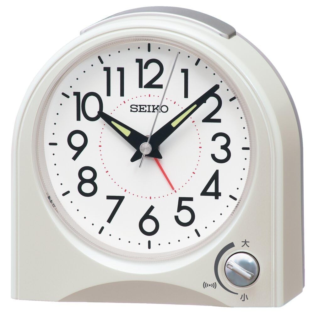 Seiko Clock Alarm Clock Desk Clock Analog White Pearl 115×115×55mm ...