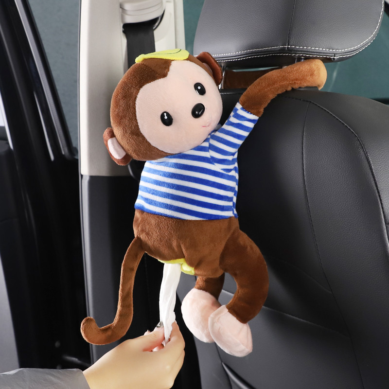 Monkey Tissue Box Cover Creative Style Car Tissue Holder Cartoon Cute ...