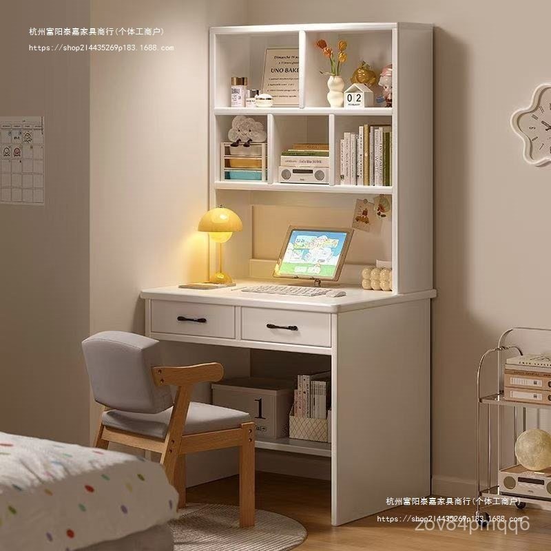 J-9/Solid Wood Ecological Board Desk Bookshelf Integrated Study Table ...