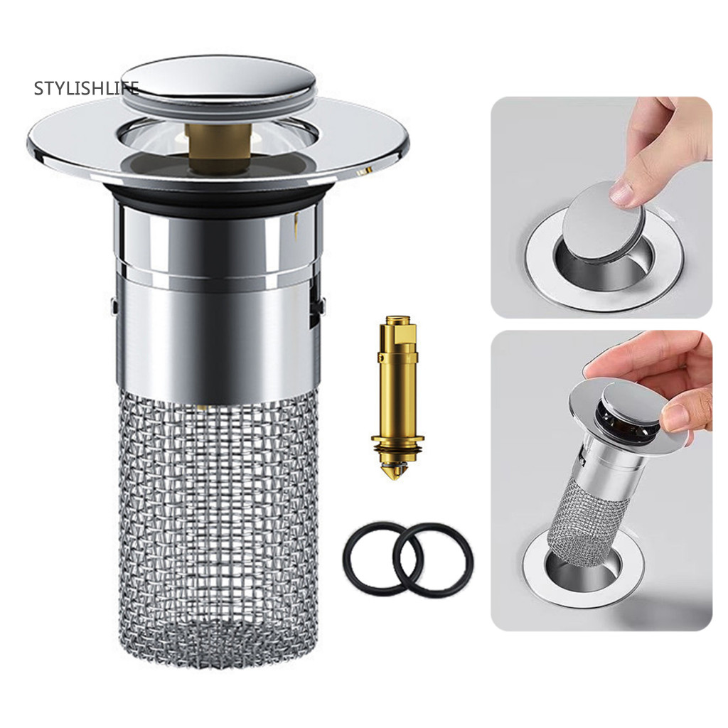 [stylishlife] Bathroom Sink Drain Filter Universal Sink Stopper ...