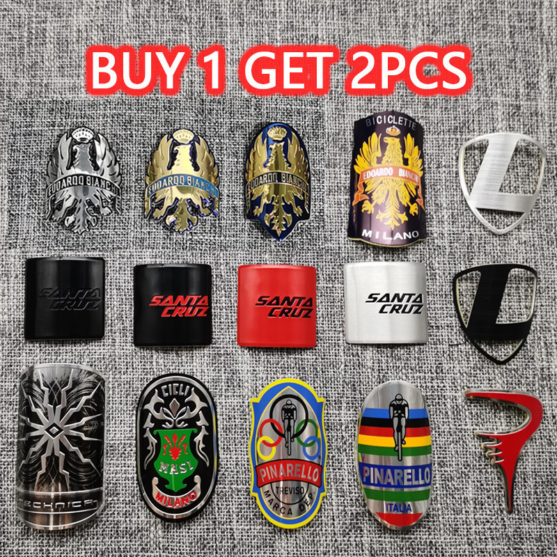 Bike Head Badge Aluminum Decals Stickers For MTB BMX Folding Bicycle ...