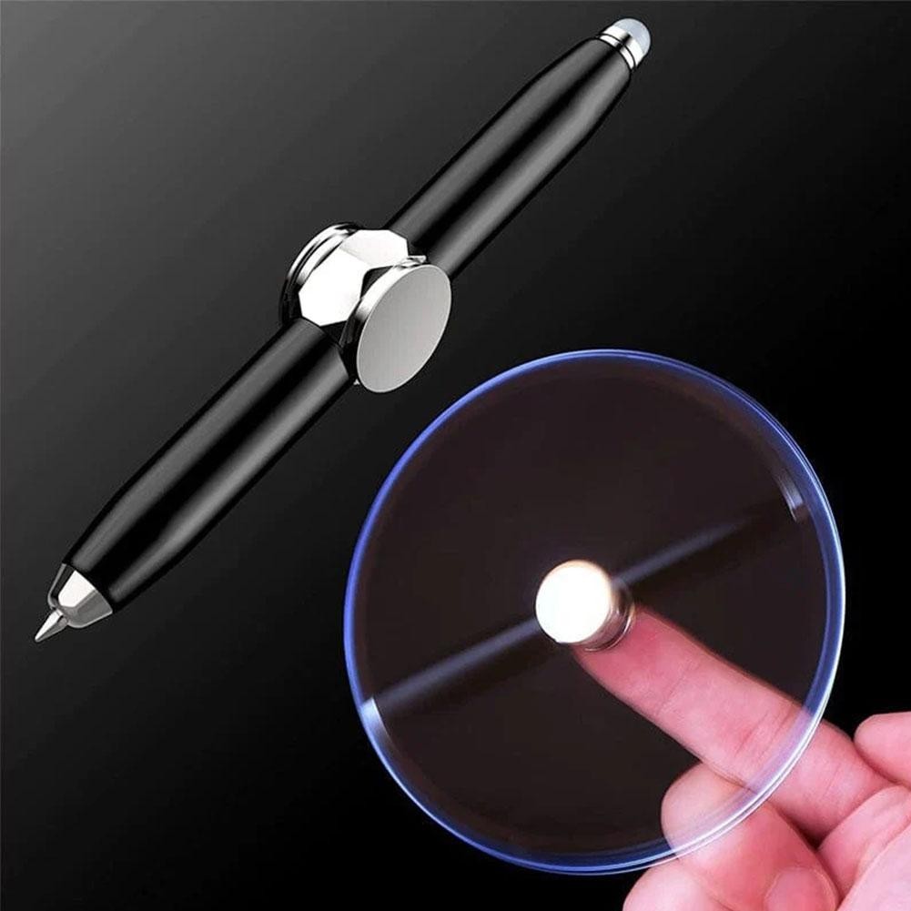 Luminous Flash Pen With LED Light Rotating Finger Decompression Fidget ...