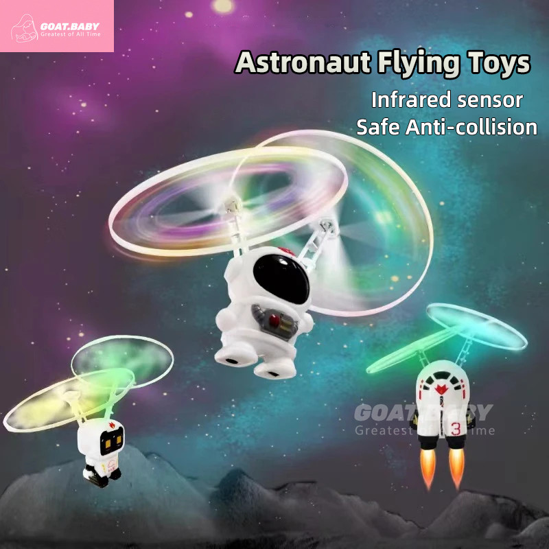 Spaceman Robot Flying Toys for Kids Astronaut Induction Magic Ball RGB ...