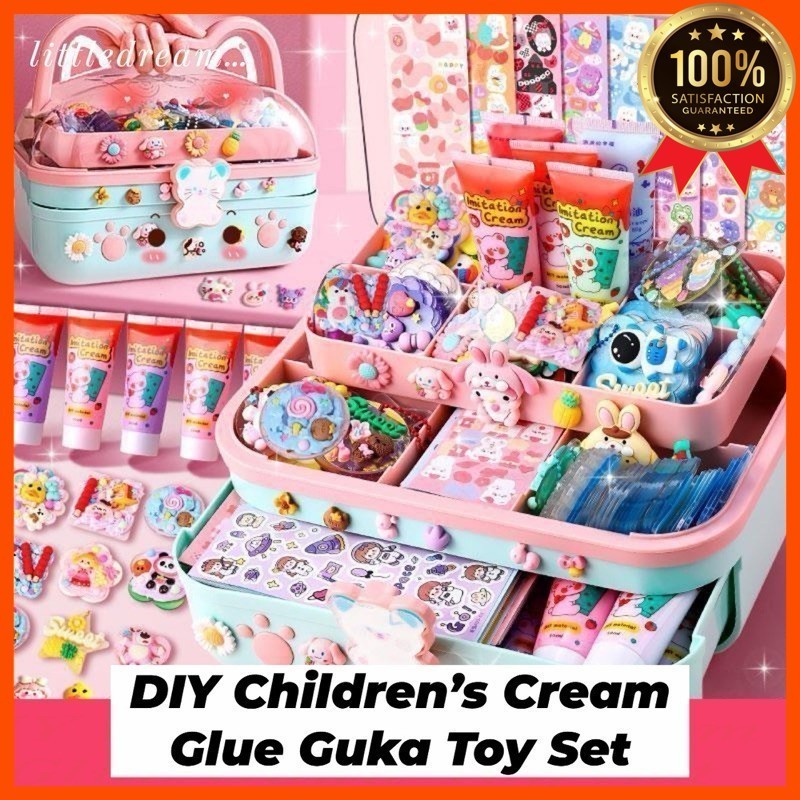 🇸🇬[SG Stock] DIY Children Guka Set Cream Adhesive Tool Cream Glue Guka ...
