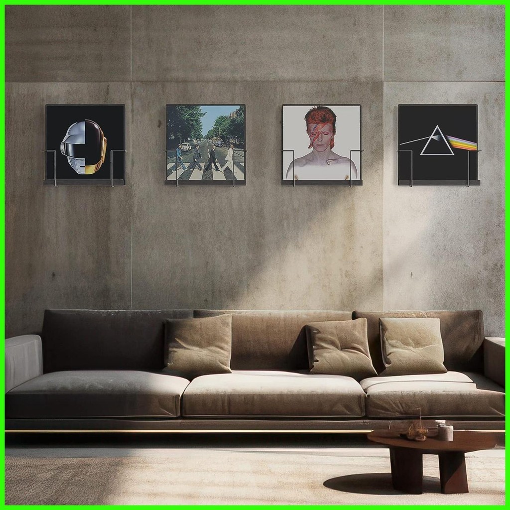 Record Wall Display Metal Record Wall Mount Shelves Floating Wall ...