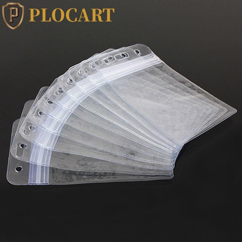 PLOCART Pocket Waterproof Vertical PVC Plastic Transparent ID Card ...