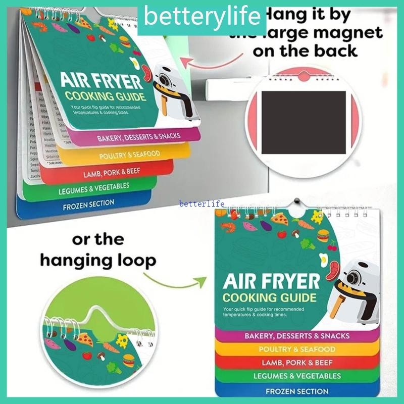 BTF Air Fryer Magnetic Cheat Sheet Cooking Time Reference Guide Decal ...