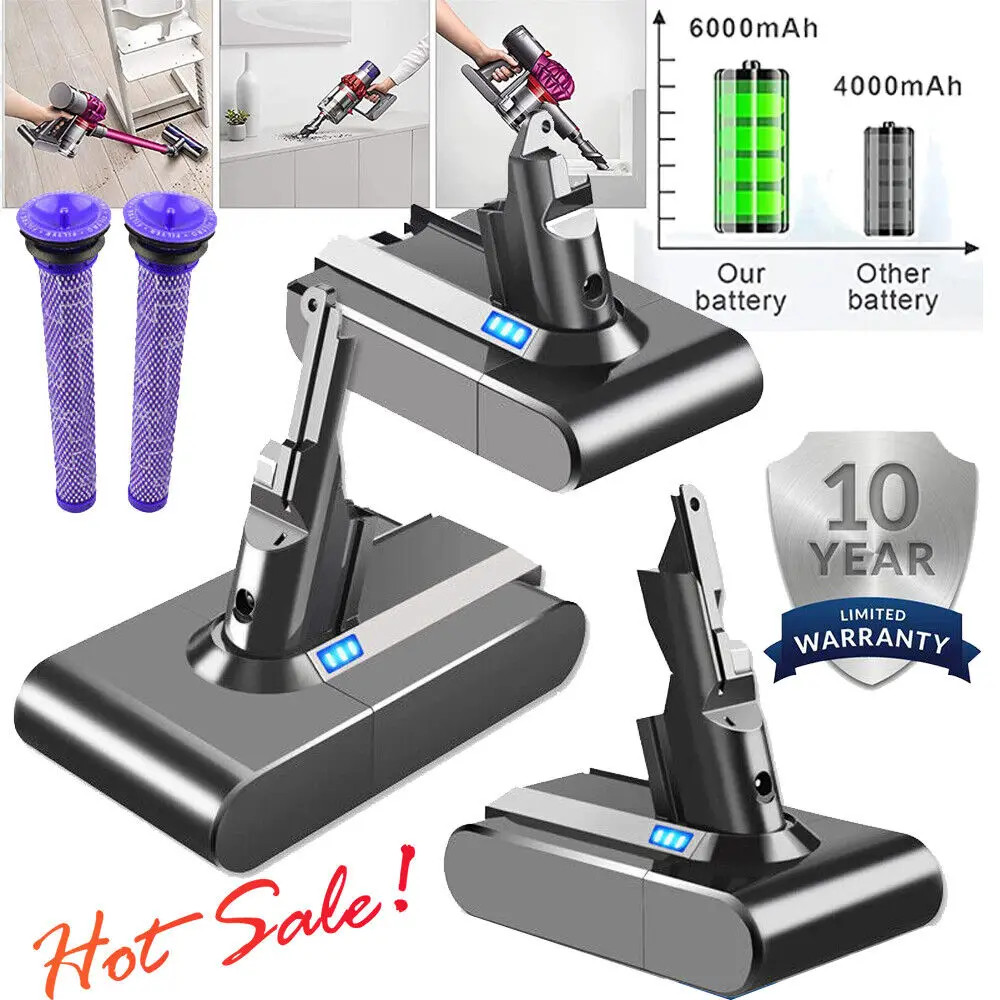 21.6V Batterie for Dyson V6 V7 V8 Series SV12 DC62 SV11 sv10 Handheld ...
