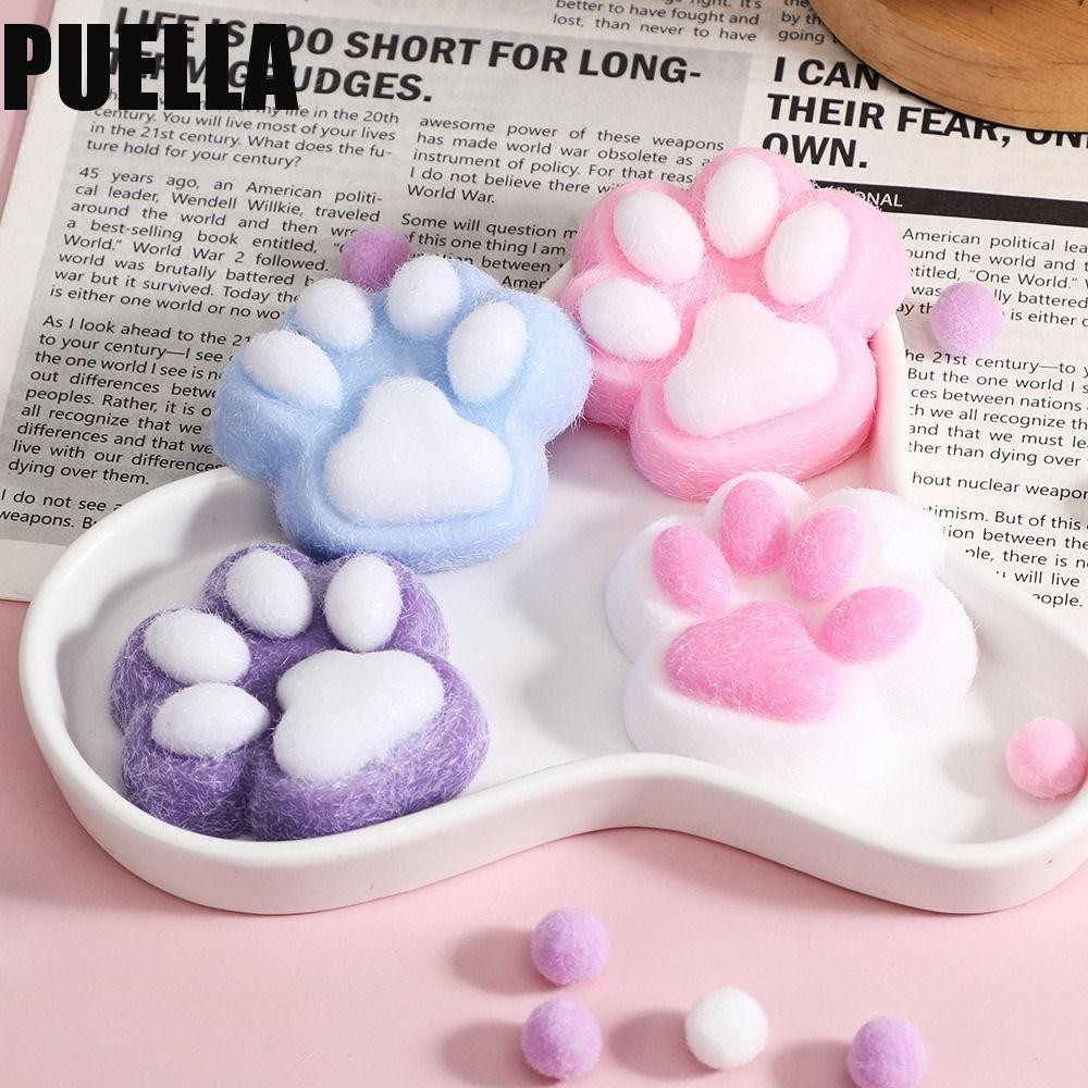 PUELLA Cat Paw Squeeze Toy, Kneading Soft Cartoon Fidget Toy, Cute ...