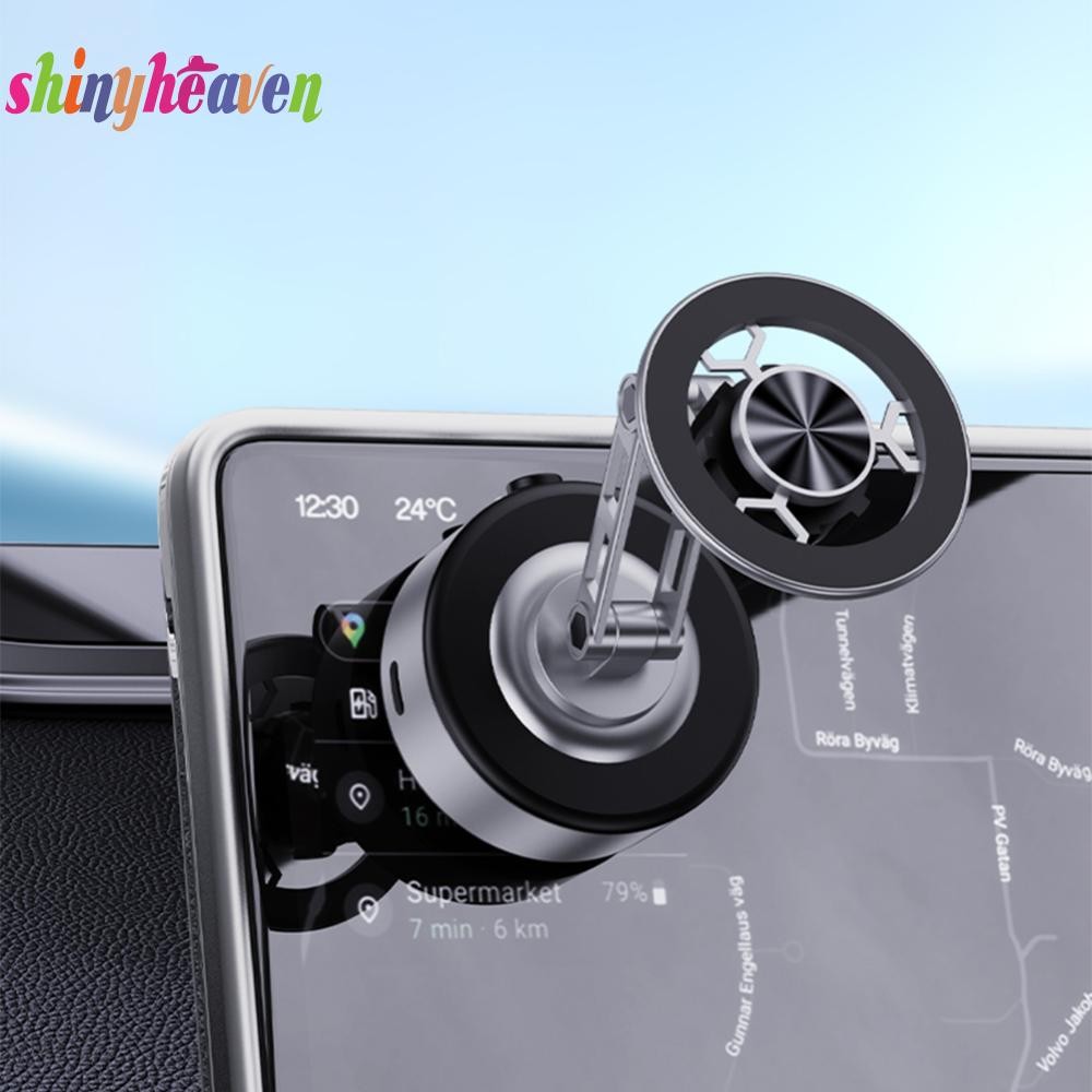 Magnetic Electric Vacuum Car Phone Holder 360° Rotating Vacuum Suction ...