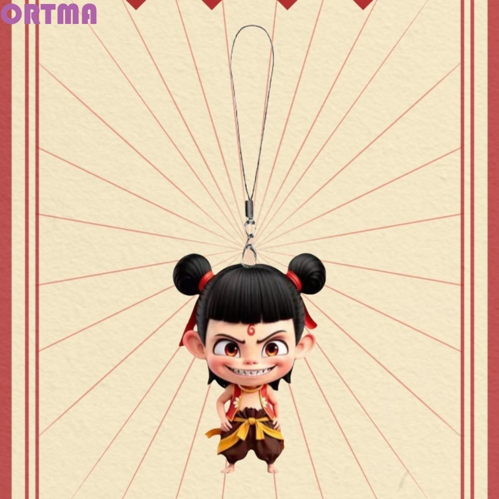 ORTMA Anime Ne Zha 2 Keychain, Cartoon Cute Ne Zha Pendant, Creative ...