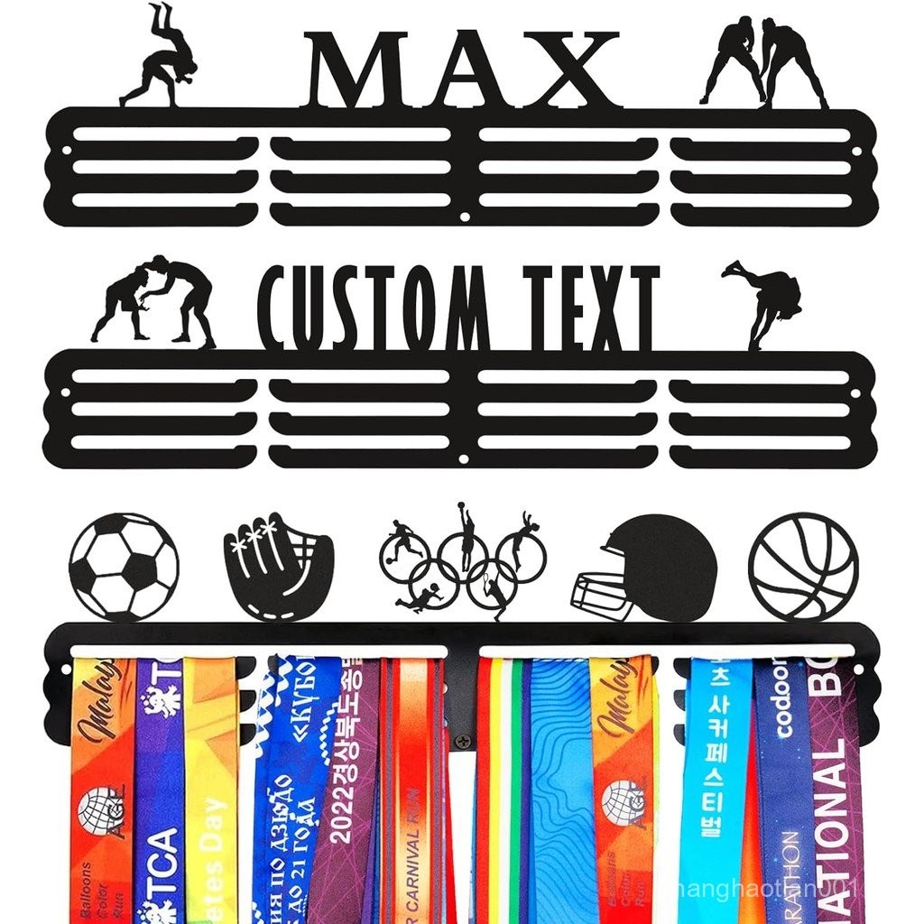 Personalized Medal Holder with Name Display Rack for Awards Ribbons ...
