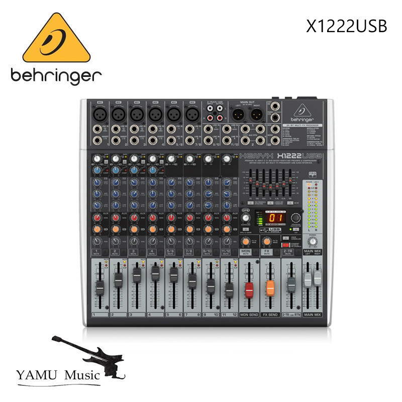 Behringer XENYX X1222USB Premium 16-Input 2/2-Bus Mixer with XENYX Mic ...