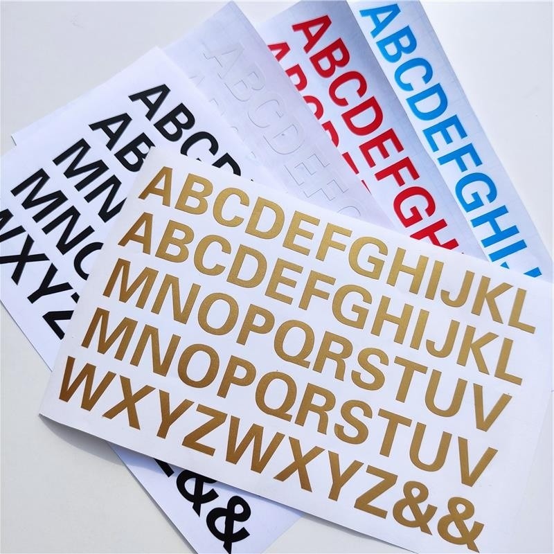 SG Uppercase English Alphabet Stickers26Letters A to Z Flat Hollow ...