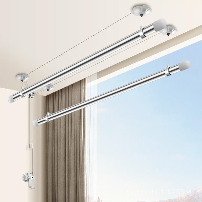 Stainless Steel Hand Crank Clothes Drying Rack Balcony Household Double ...