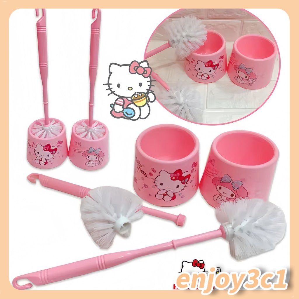 Sanrio Hello Kitty Cartoon Toilet Brush Cleaning Tool Brush Bathroom ...