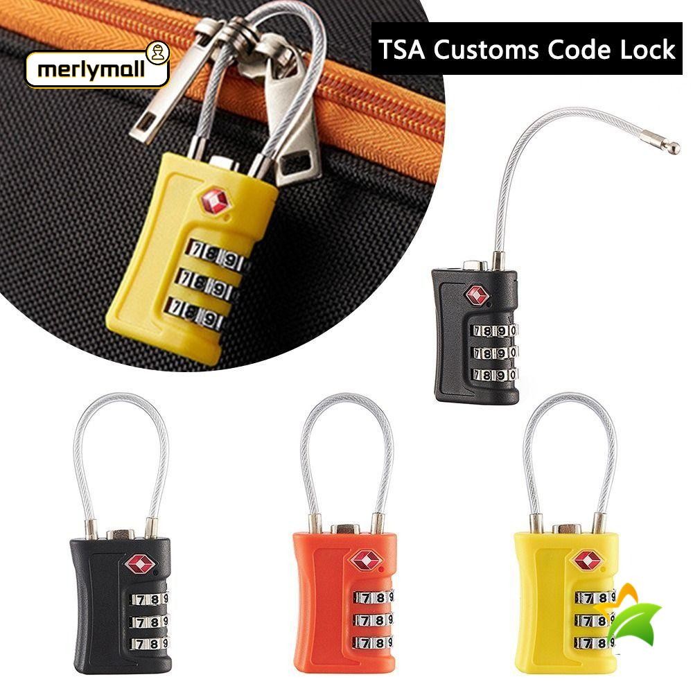 MERLYMALL Customs Password Lock, Padlock Anti-theft 3 Digit Combination ...