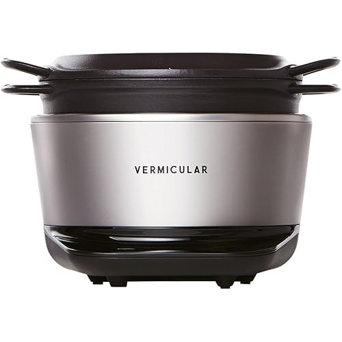 Vermicular Vermicula Rice Pot 5-cup Cooker Solid Silver with Exclusive Recipe Book RP23A-SV ...