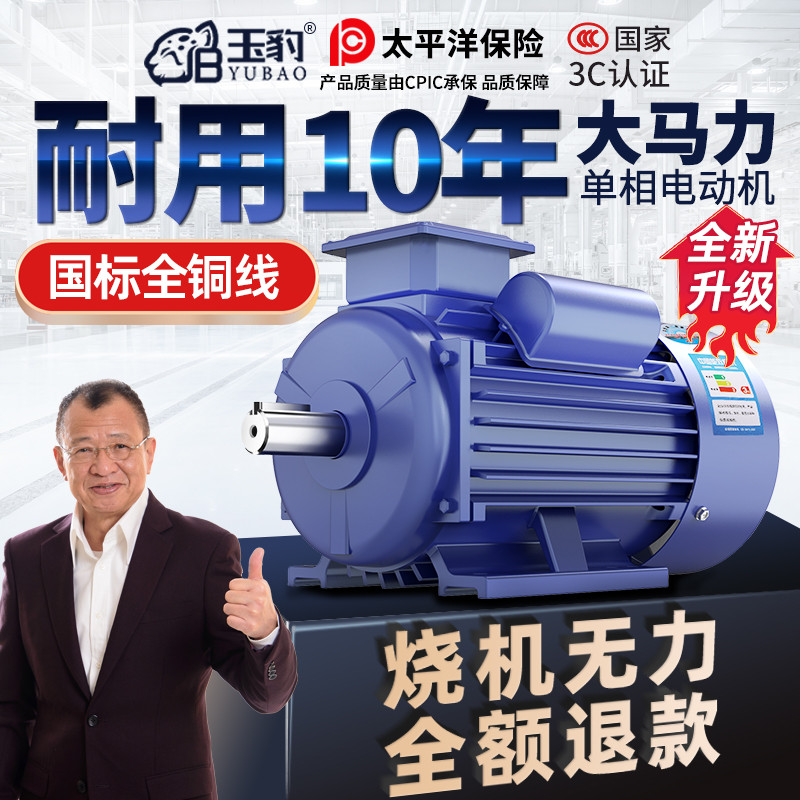 Single-phase motor220V Pure Copper Wire Small Two-Phase0.75/1.1/1.5/2.2/3KW High-speed ...