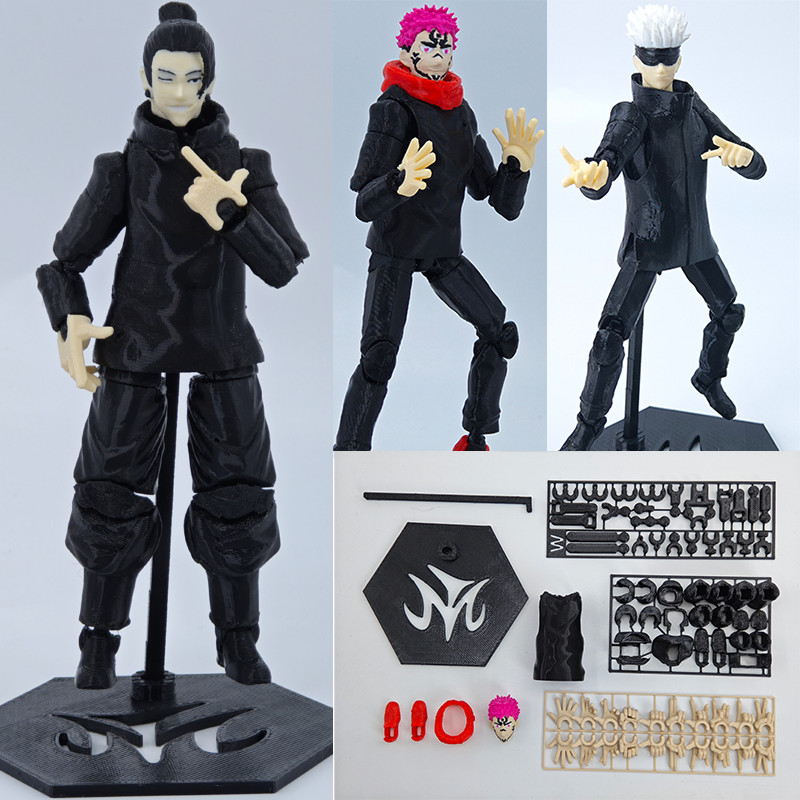 3D Printing Jujutsu Kaisen Action Figure Gojo Satoru Geto Suguru Ryomen ...