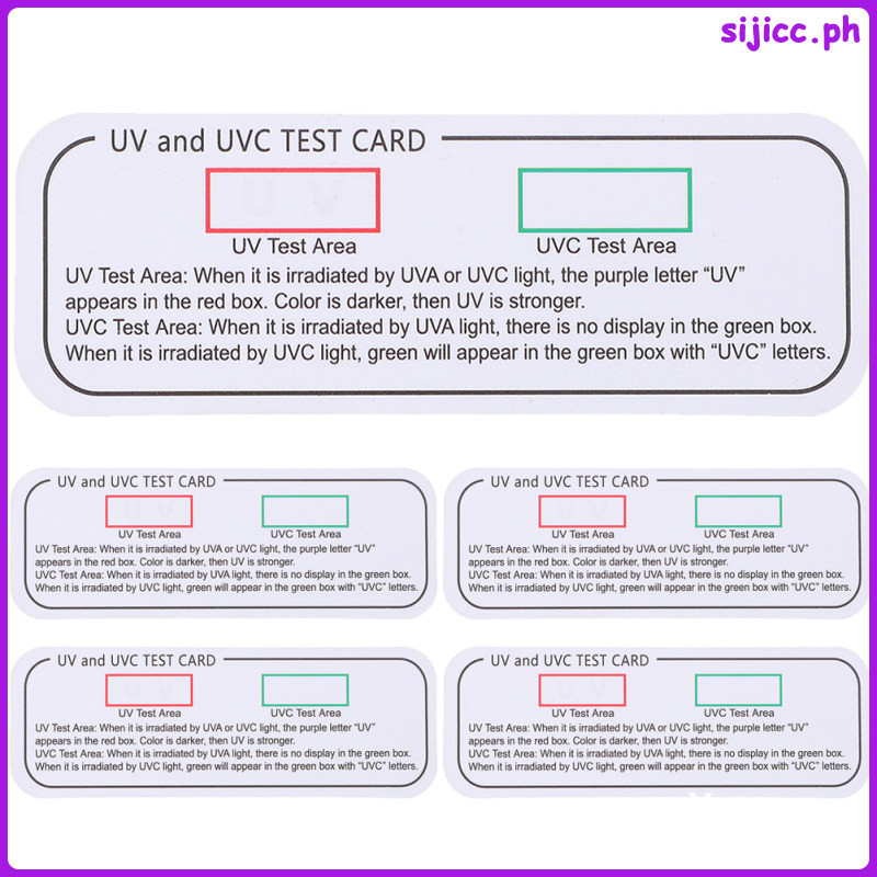 UV Test 5 Pcs Indicator Paper Uvc-uva Cards Light Effect Tester ...