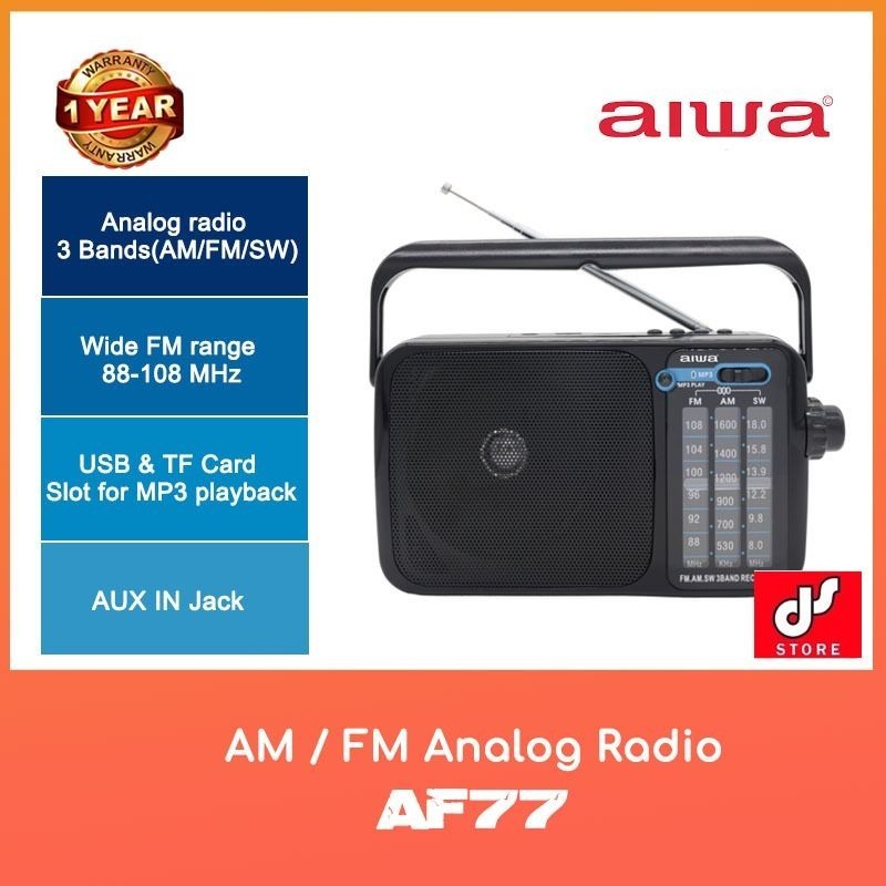 Aiwa AF77 Analog Radio WITH 1 YEAR WARRANTY | Shopee Singapore