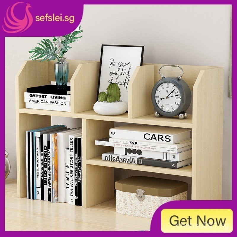 Desktop shelf organizer, wood display desk shelf, countertop storage ...