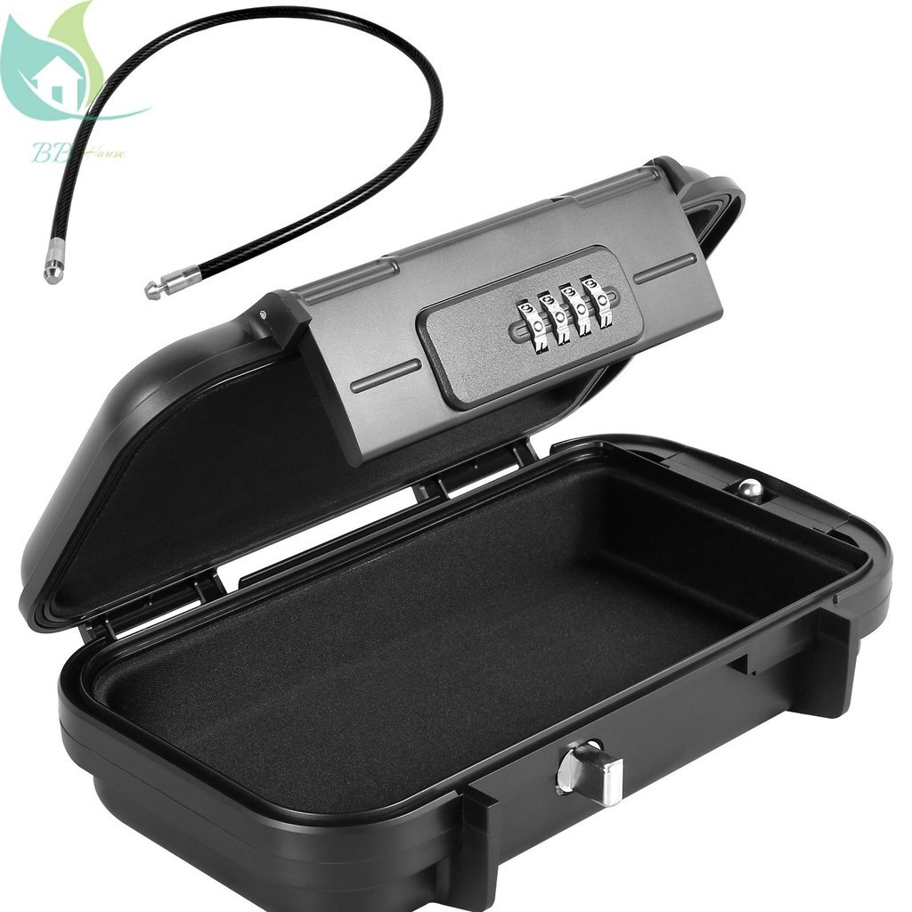 Portable Safe Box 4 Digit Combination Security Case LockBox with ...