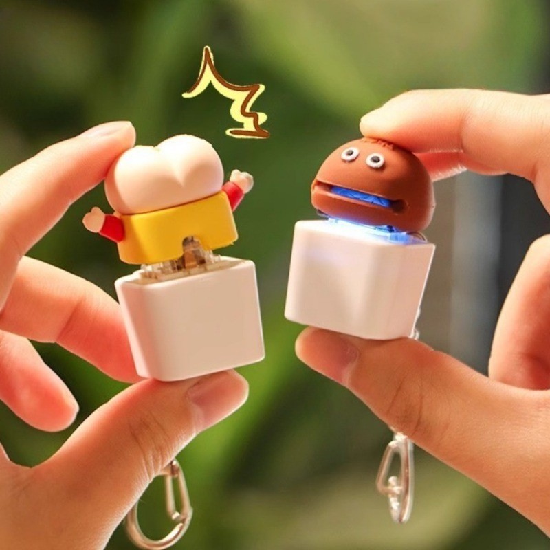 Led Merit +1 Muyu Decompression Keychain Mechanical Keyboard Button ...