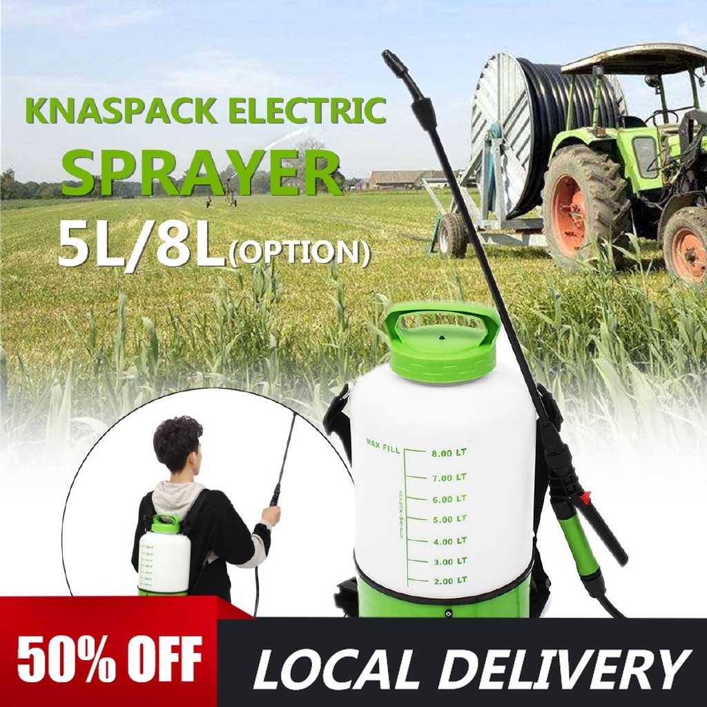 5L / 8L Knapsack Electric Power Sprayer Sprinkler Mist Duster Watering ...