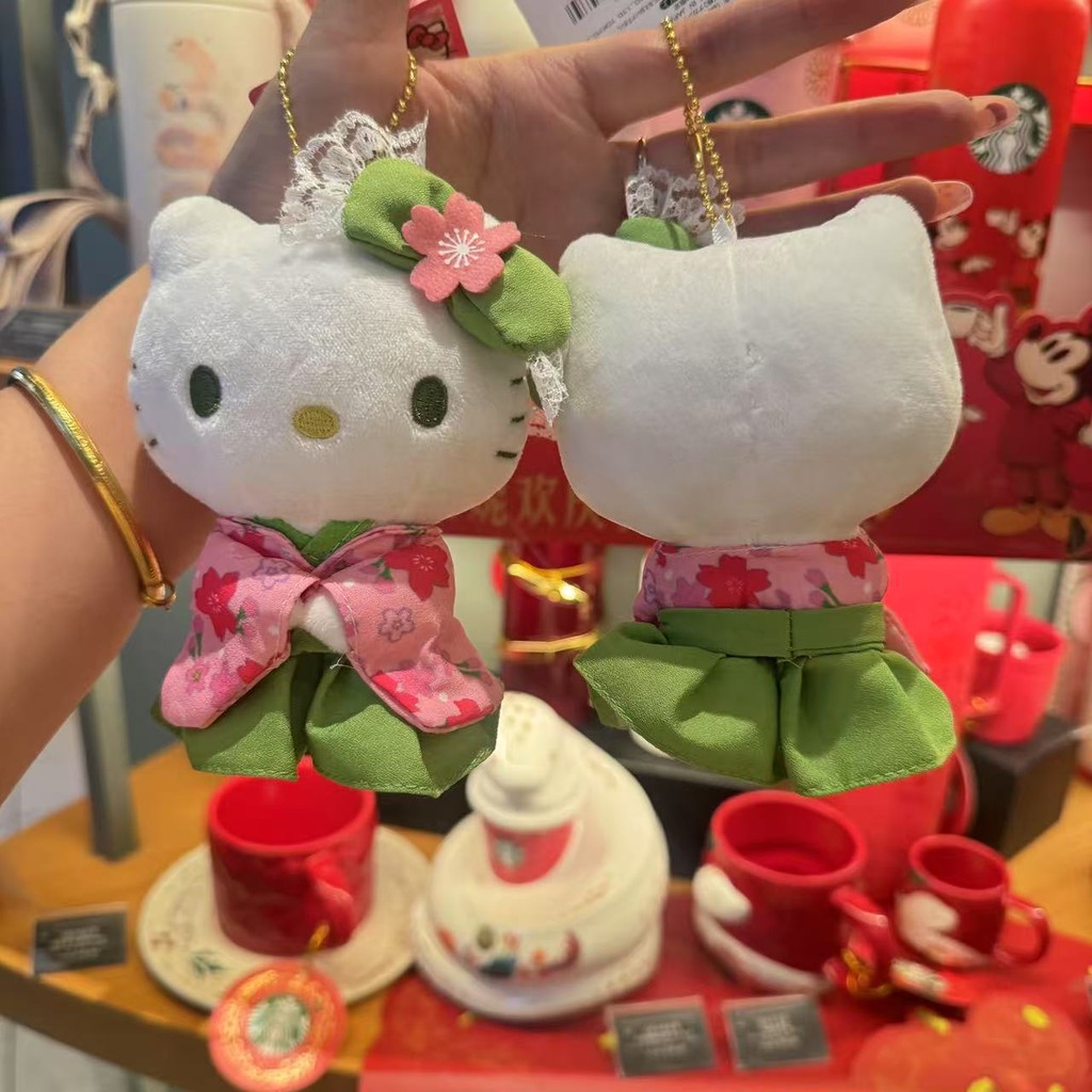 Kawaii Sanrio Hello Kitty Sakura Matcha Kimono Plush Toy Cute KT ...