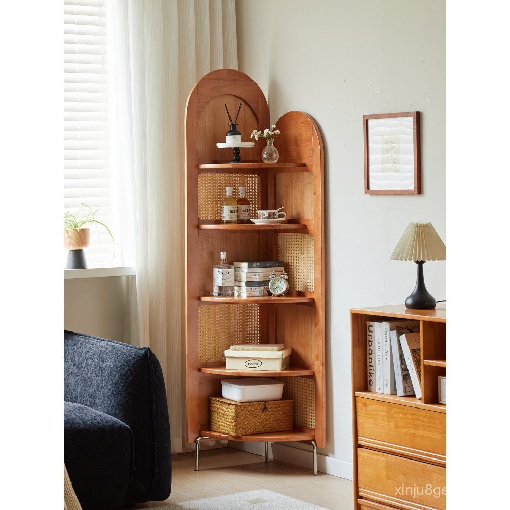 Solid Wood Triangle Corner Cabinet Retro Living Room Corner Wall Corner ...