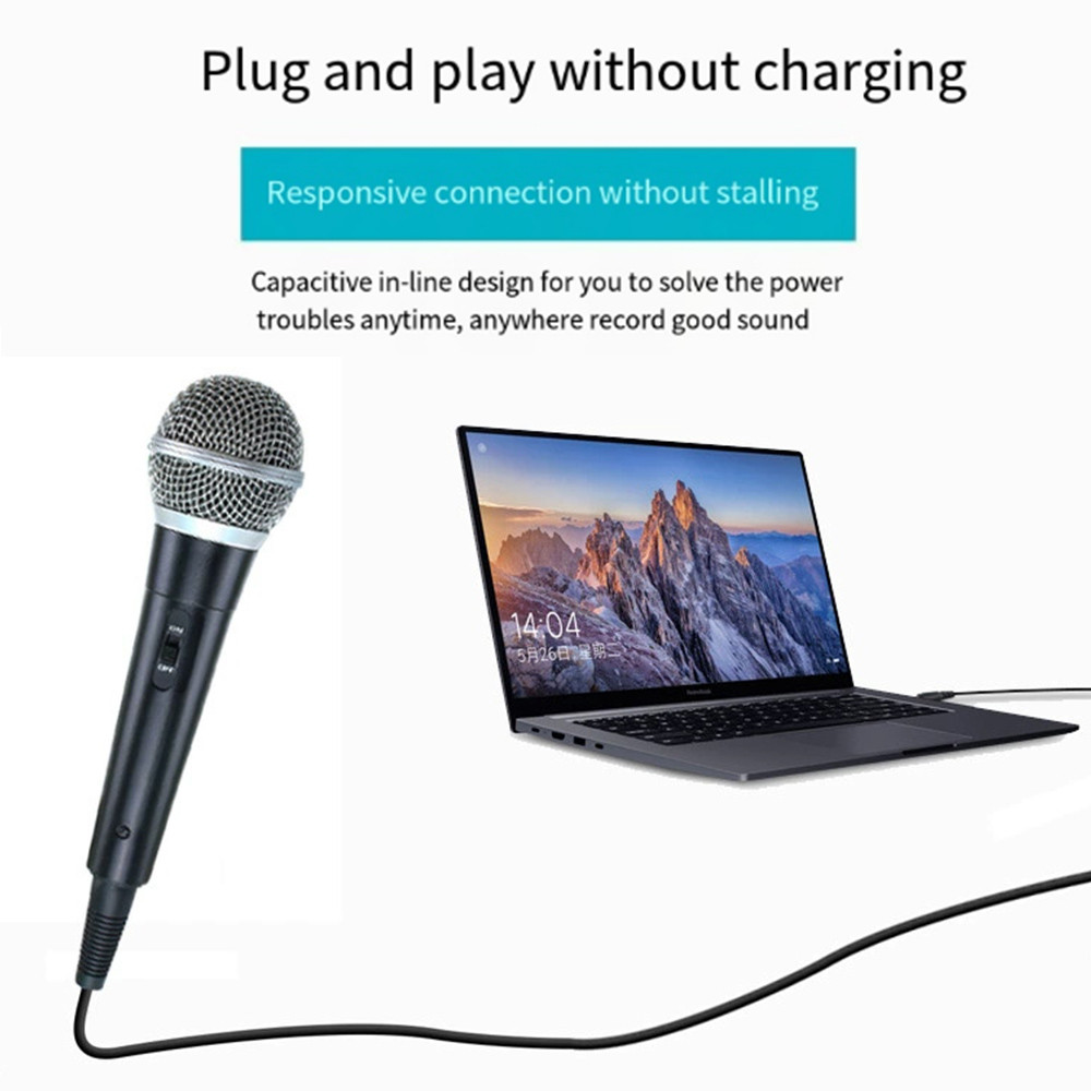 USB connected wired microphone condenser microphone live K song ...