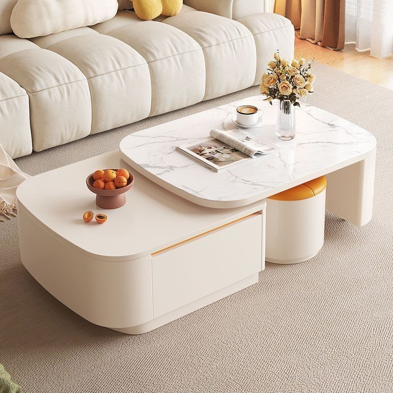 【SG Sellers】Coffee Table Tea Table coffee table with drawer Rock Plate ...