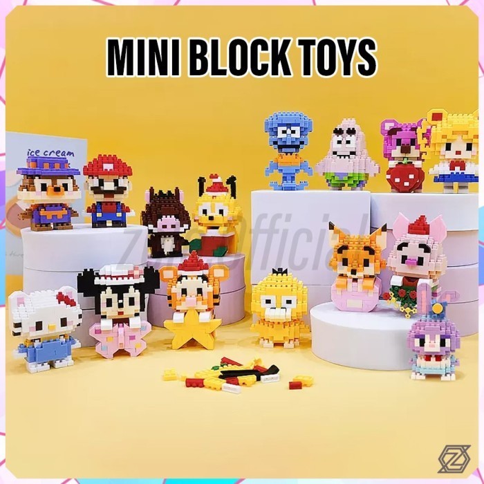 [zolo] Nano Block DIY Building Blocks Toy 3D Puzzle Disney Character Model Princess Sanrio ...
