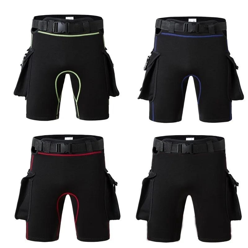 Technical Dive Shorts Pants with Bag Adjustable Wetpants 3mm Neoprene ...