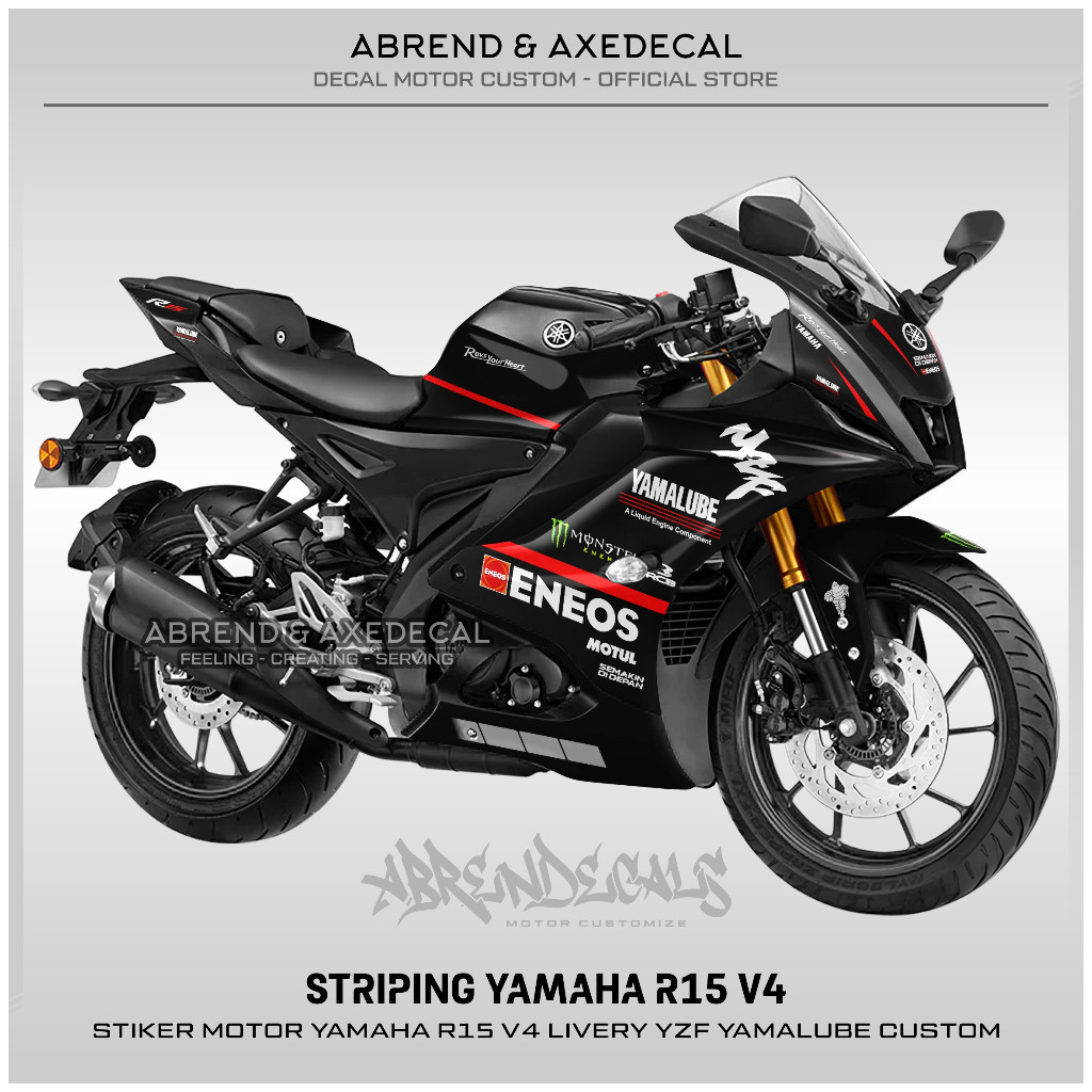 Striping R15 V4 YZF YAMALUBE ENEOS CUSTOM GRAPHICS / YAMAHA R15 V4 ...
