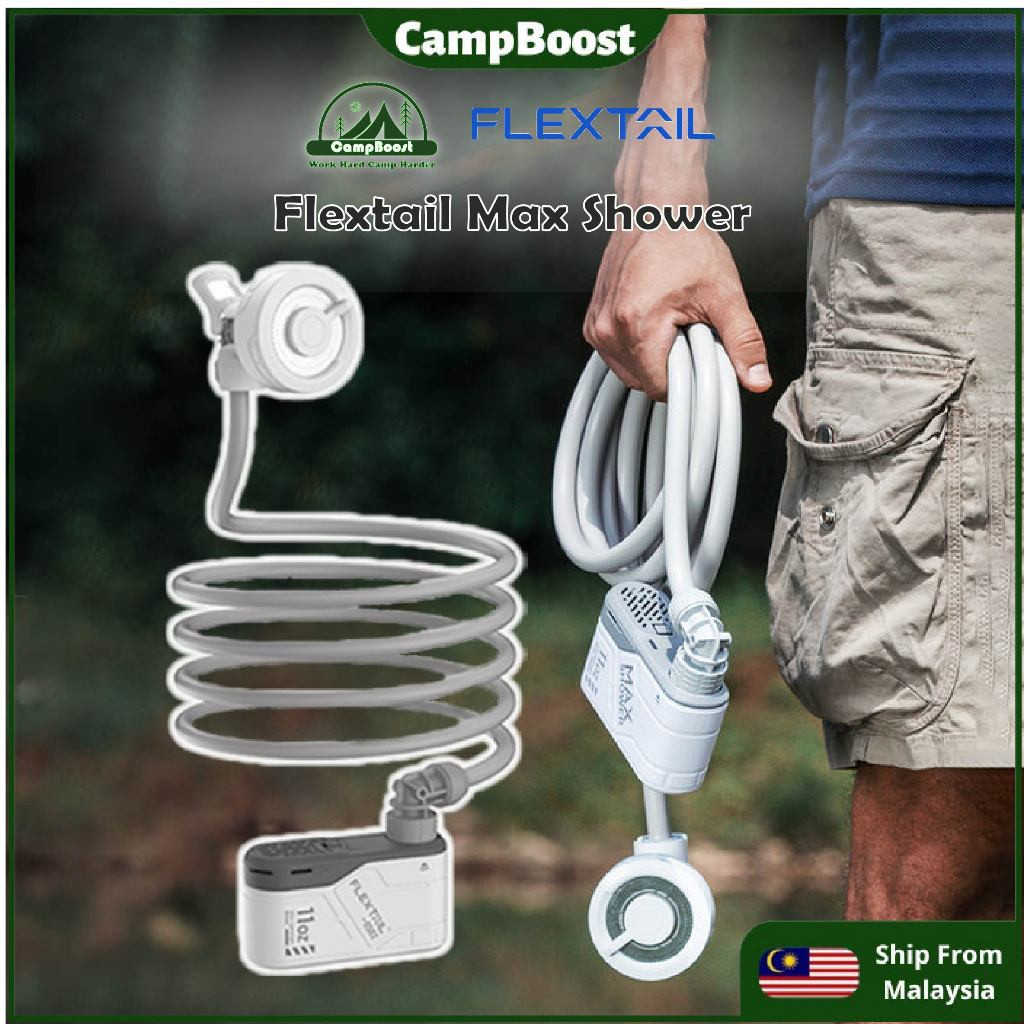 CampBoost FLEXTAIL Max Shower Head High Pressure Portable Shower Set ...