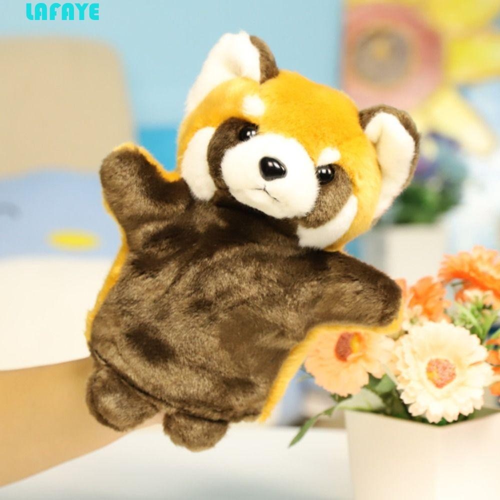 LAFAYE Animal Hand Puppet, Plushie Finger Puppet Red Panda Hand Puppet ...